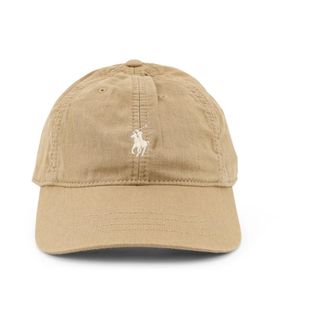 Polo Ralph Lauren Homme, Accessoires, Beige, Taille: ONE Size Casquette de baseball en lin