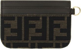 Fendi FF Zucca Jacquard Card Case - Black
