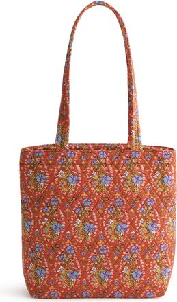 Vera Bradley Kleine Tragetasche mit Reißverschluss aus hochwertiger Baumwolle, Garden Paisley, Einheitsgröße