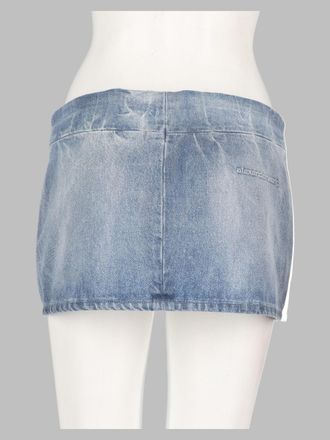 Alexander Wang Shiny Regen Cotton Denim Miniskirt - Blue