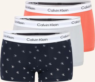 Calvin Klein 3er-Pack Boxershorts Icon Cotton Stretch Low Rise rot
