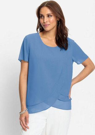 Witt Klassische Bluse Georgette-Bluse Kurzarm