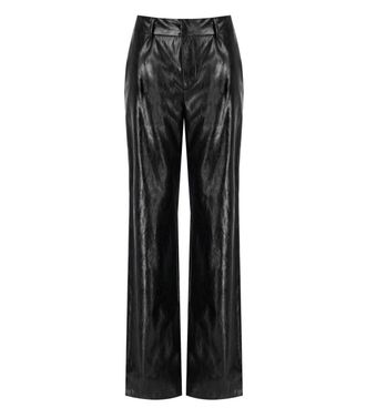 Federica Tosi PANTALON EFFET CUIR NOIR FEDERICA TOSI