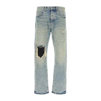 Purple Homme, Jeans, Bleu, Taille: W34 Jean D&eacute;chir&eacute; aux Genoux
