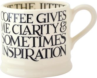 Emma Bridgewater Kaffeebecher Aufschrift Coffee gives me Clarity