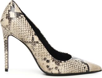 Giuliano Galiano Femme, Chaussures, Beige, Taille: 38 EU Sandalette Talon Effet Python Naturel