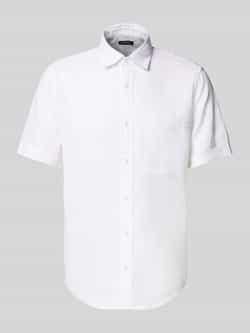 Mc Neal Regular Fit Freizeithemd aus Leinen-Baumwoll-Mix