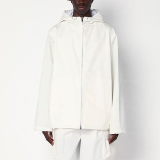 Gucci White zip-up jacket with logo print