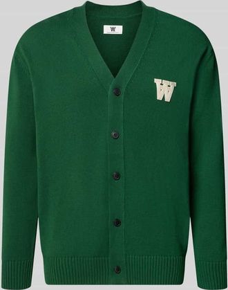Wood Wood Strickjacke mit V-Ausschnitt Modell Tay