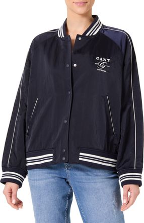 GANT Damen Satin Varsity Jacket Jacke, Evening Blue, L