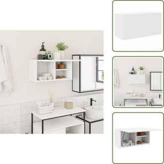 vidaXL The Living Store - vidaXL Bad-Wandschrank Wei&szlig; 60x25x30 cm Holzwerkstoff