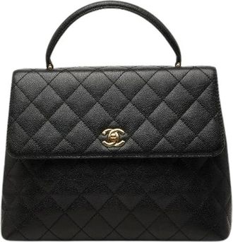 Chanel Sac &agrave; main matelass&eacute; Coco Mark en cuir caviar Pre-owned - Femme - Pre-owned - Noir - Taille: ONE Size