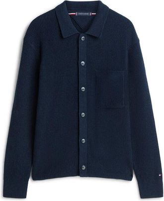 Tommy Hilfiger Herren Strickjacke FISHERMAN RIB COACH