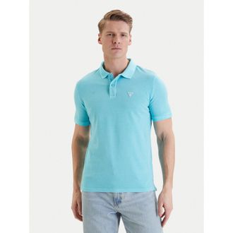 Guess Poloshirt F6GP03 K9WF1 T&uuml;rkisfarben Slim Fit