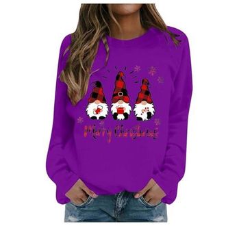 Generic Pull De Noel Femme,Pull Noel Femme,Christmas DéContracté Et Confortable à Manches Sweats Longues Et Imprimé Tendance Femmes Elegant Hiver FêTe Rigolo 