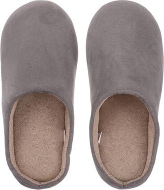 BESPORTBLE Pantoufles Femme Hiver Douillettes Peluche Pantoufles Maison Antid&eacute;rapantes et Chaudes pour Couple Confort Ajustable et Chaleur Isolante Gris