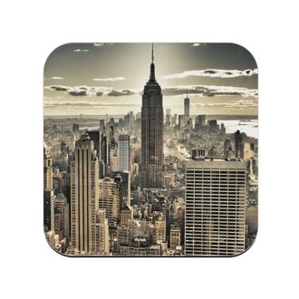 Fabulous Untersetzer aus Kork - New York Manhattan Empire State Building Stadt - 1 St&uuml;ck (95 x 95 mm)