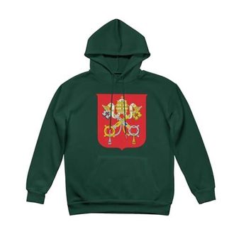 Generic Sweat &Agrave; Capuche Cit&eacute; du Vatican Embl&egrave;me National pour Hommes Adultes Et Adolescents Doublure Polaire Sweatshirt pour Patriotes Hoodie Hommes Femmes Pu