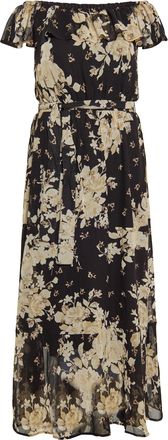 Faina Kleid Damen schwarze Blume