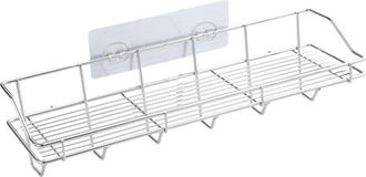 OSALADI Edelstahl K&uuml;chenregal Bohrfrei mit 6 Haken Wand Aufbewahrungsregal K&uuml;chenorganizer Rostfrei Platzsparend f&uuml;r Bad und K&uuml;che