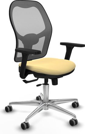 Piqueras y Crespo Arbeitsstuhl mit 3D-Armen, h&ouml;henverstellbare Lendenwirbelst&uuml;tze, ausgestattet mit Syncro/Traslack und eingespritztem Schaum. Mit Rollen von 65 mm, Par