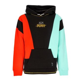Puma Puma, Homme, Sweatshirts et sweats à capuche, Multicolore, Taille: L Sweat à Capuche Imprimé Terrain de Basket Pullover