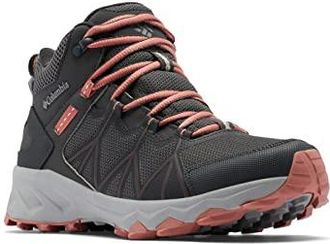 Columbia PEAKFREAK II MID OUTDRY WATERPROOF Chaussures Montantes De Randonnée Et Trekking imperméables Femme, Gris (Dark Grey x Dark Coral), 37.5 EU