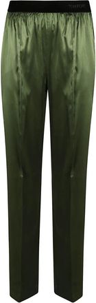 Tom Ford Femme, Pantalons, Vert, Taille: 40 FR Slim-fit Pantalons
