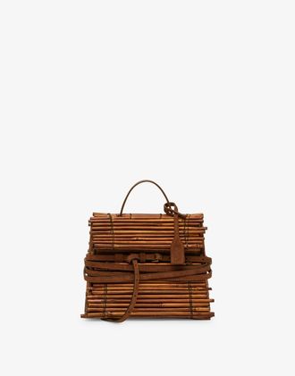 Moschino Petit sac &agrave; main Moschino Tie Me - Marron