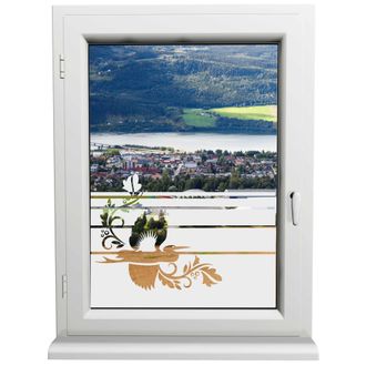 Indigos UG Glasdekorfolie - Kran - Sonnenschutz H50Line - Sichtschutzfolie - Fensterfolie - f&uuml;r die K&uuml;che, Bad ans Fenster, Sichtschutz - selbstklebend - matt