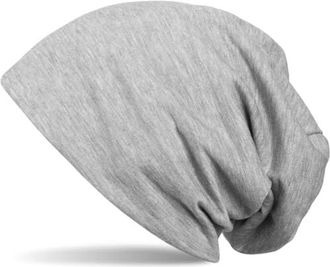 styleBREAKER Bonnet Tombant Classique Type Beanie, l&eacute;ger et Souple, Beanie Long, Unisexe 04024018, Couleur:Gris chin&eacute;