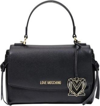 Love Moschino Sac &agrave; main avec breloque logo - Femme - Sacs - Noir - Taille: ONE Size
