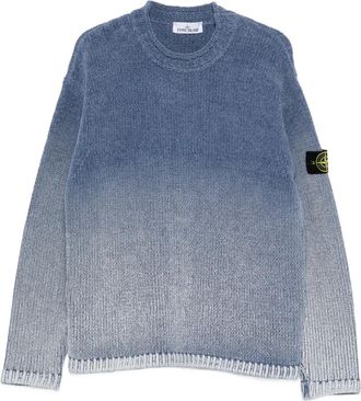 Stone Island ombre-effect crew-neck sweater - Blau