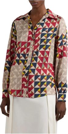 Harmont & Blaine Femme, Blouses et Chemises, Multicolore, Taille: 38 FR Chemise en viscose &agrave; imprim&eacute; g&eacute;om&eacute;trique