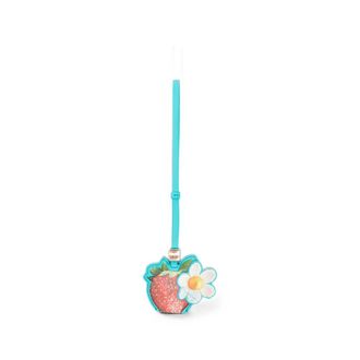 Ganni Strawberry-motif Flower-detail Keyring