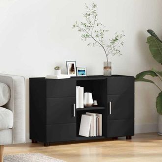 vidaXL vidaXL Buffet FLORIN Noir 88,5 x 30,5 x 55,5 cm Bois ding&eacute;nierie