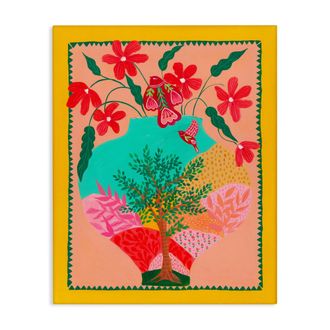 Stupell Industries Folk Gemusterte Hoffnung Vase auf Leinwand, Design von Nabeela Rumi, 76,2 x 61 cm