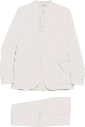 Eleventy Homme, Costumes, Beige, Taille: M Costume Slim Fit en Soie
