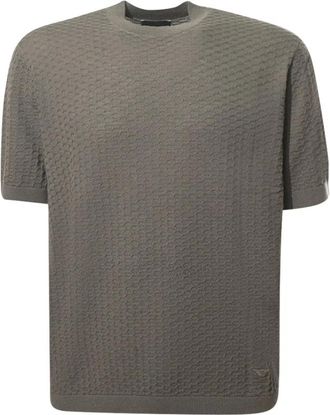 Emporio Armani Homme, Pulls, Vert, Taille: S Pull &agrave; Manches Courtes et Col Rond