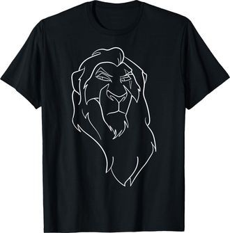 Disney Lion King Scar Line Art Graphic T-Shirt T-Shirt