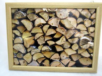 Mars & More Knietablett - Tablett - Kaminholz - 43x33x7cm