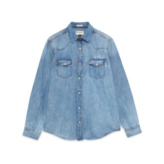 Roy Rogers Camicia in denim stone washed - - Shirts - Herren - Blau - S