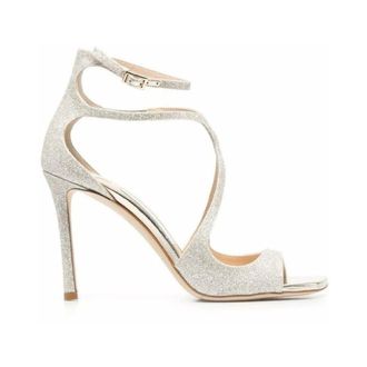 Jimmy Choo London Sandalen mit hohem Absatz - - Shoes - Damen - Wei&szlig; - 39 1/2 EU