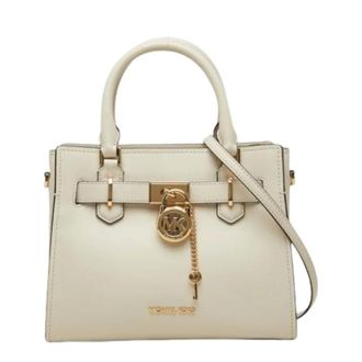 Michael Kors Pre-owned Landon Satchel Small Sac en cuir 2way - Femme - Pre-owned - Beige - Taille: ONE Size