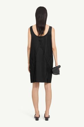 Maison Margiela V-Neck Draped Dress - Black