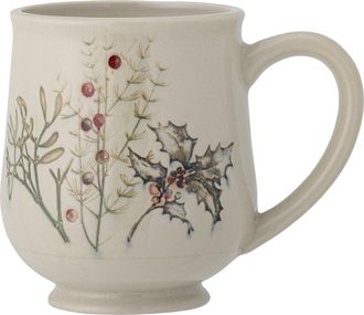 Bloomingville Hollie Becher, Tasse, Gr&uuml;n, Steingut, T9xH11 cm, 400 ml