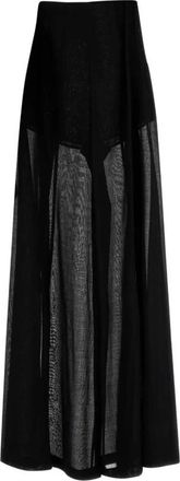 Philosophy di Lorenzo Serafini Femme, Jupes, Noir, Taille: 38 FR Sheer Panel Maxi Skirt