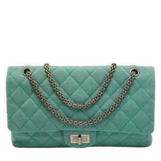 Chanel Pre-owned Tissu sacs-chanel - Femme - Pre-owned - Vert - Taille: ONE Size