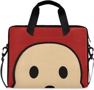 Alaza Sac pour ordinateur portable de 40,6 &agrave; 15,6 pouces - Motif visage dours bleu - Pour homme et femme - Pour &eacute;tudiants, travail, voyage, Monkey A26073, T