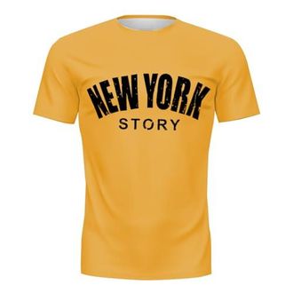 Generic T-shirt d&eacute;contract&eacute; pour homme avec graphique pour homme, haut streetwear tendance pour le quotidien, jaune, 3XL